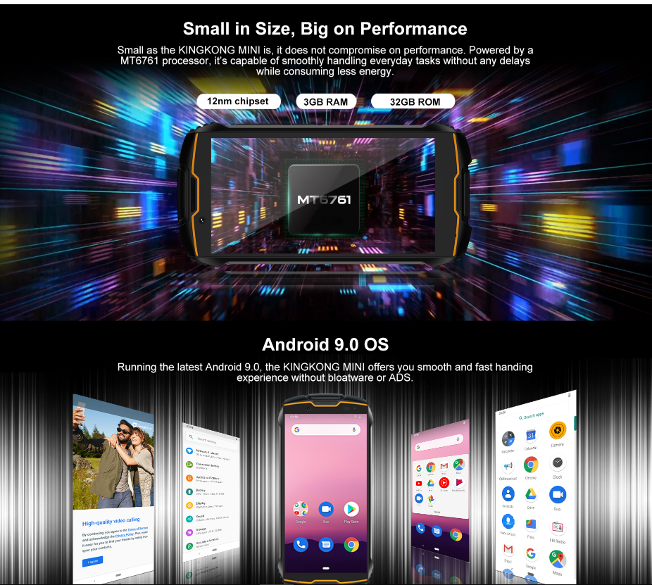 CUBOT KING KONG MINI 2 3/32GB DUAL LTE PANCERNY - Cubot